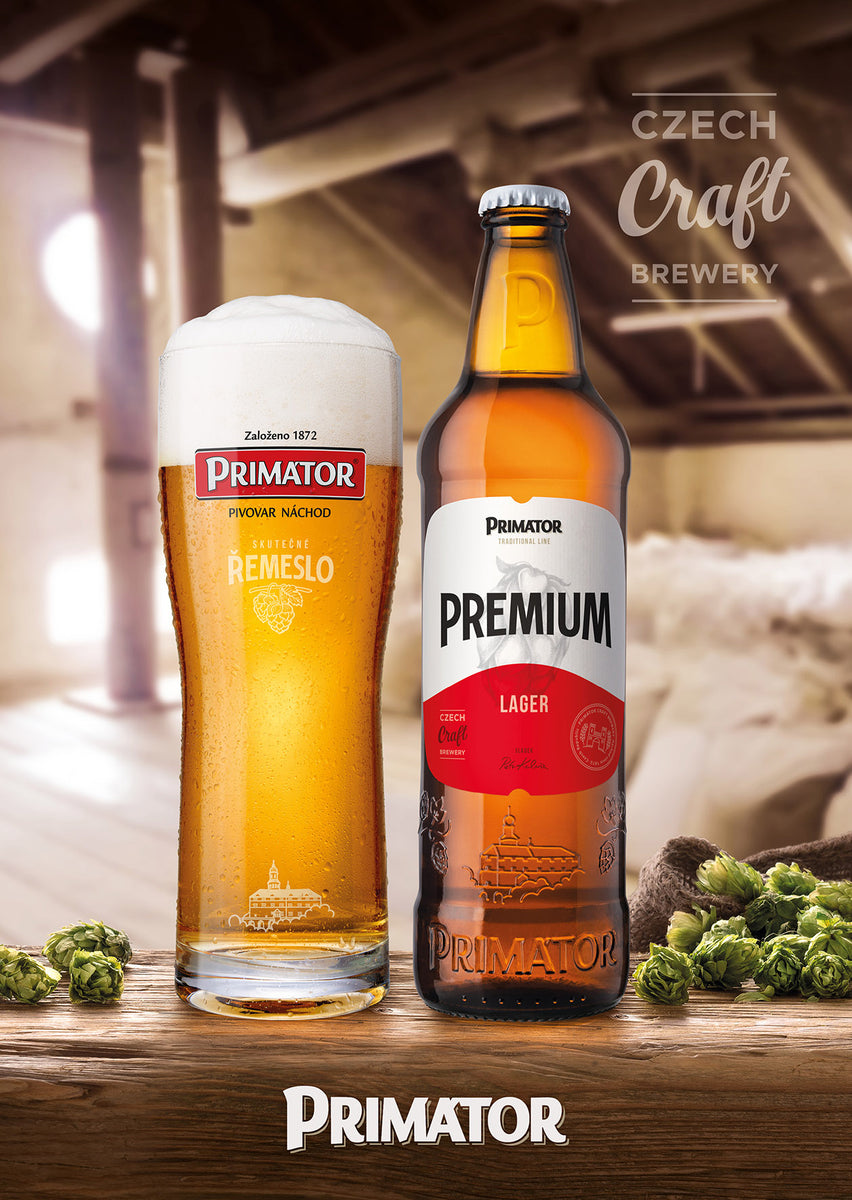 Bere Primator Premium Lager (Traditional), 5%, Sticla, 20 x 0.5L ...